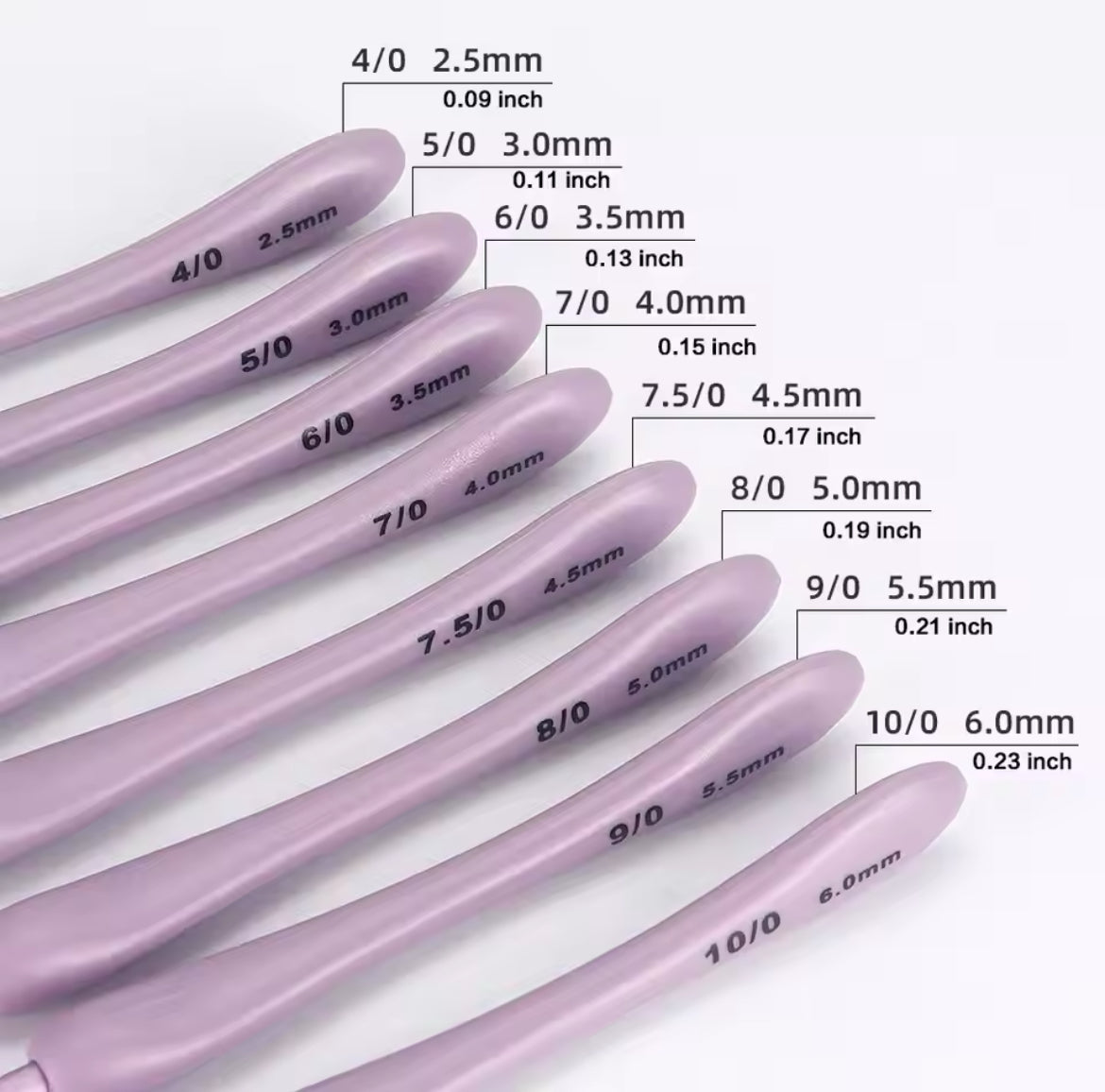 Purple Plastic Handle Aluminium Crochet Hook Set - Limited Edition – Al ...