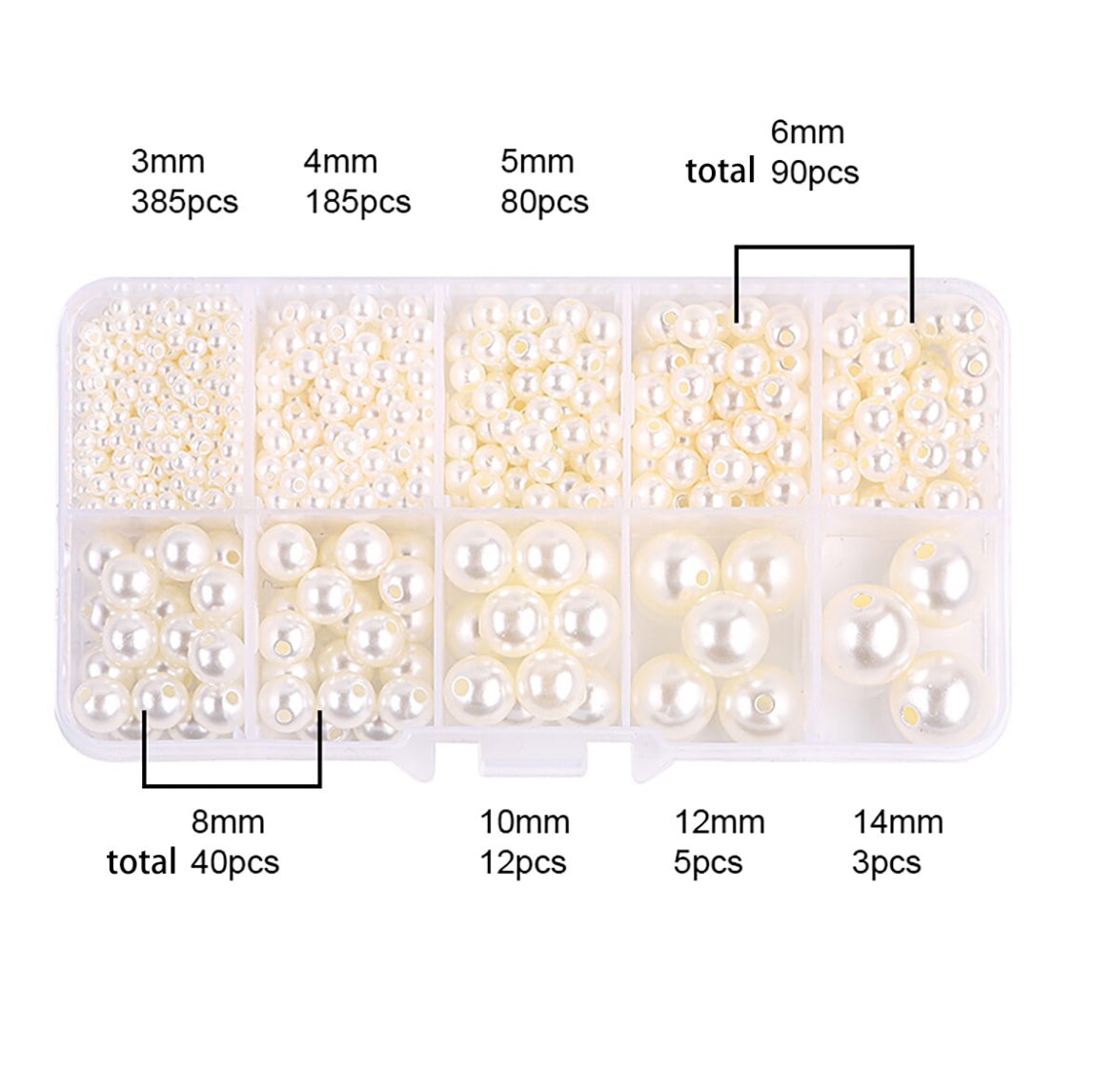 ABS Pearl Beads Box Set (About 800pcs) – Al Saeed Wool House