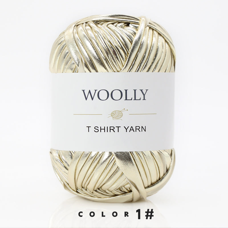 WOOLLY Metallic Faux Leather Tshirt Yarn - Baskets/BagMaking/Bassinet ...