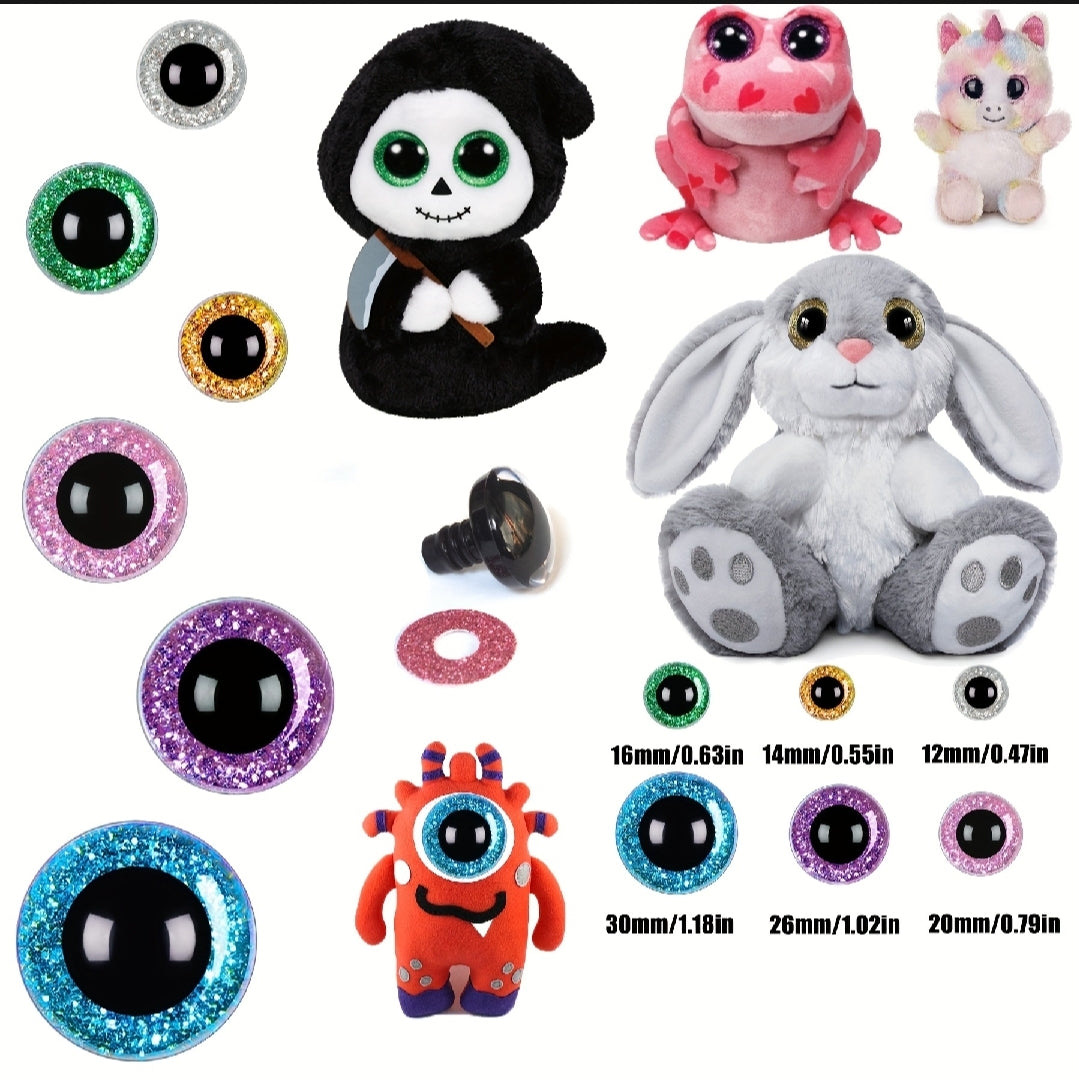 Sparkling Eyes for Stuff Toys Plastic Eyes 12MM-26MM – Al Saeed Wool House