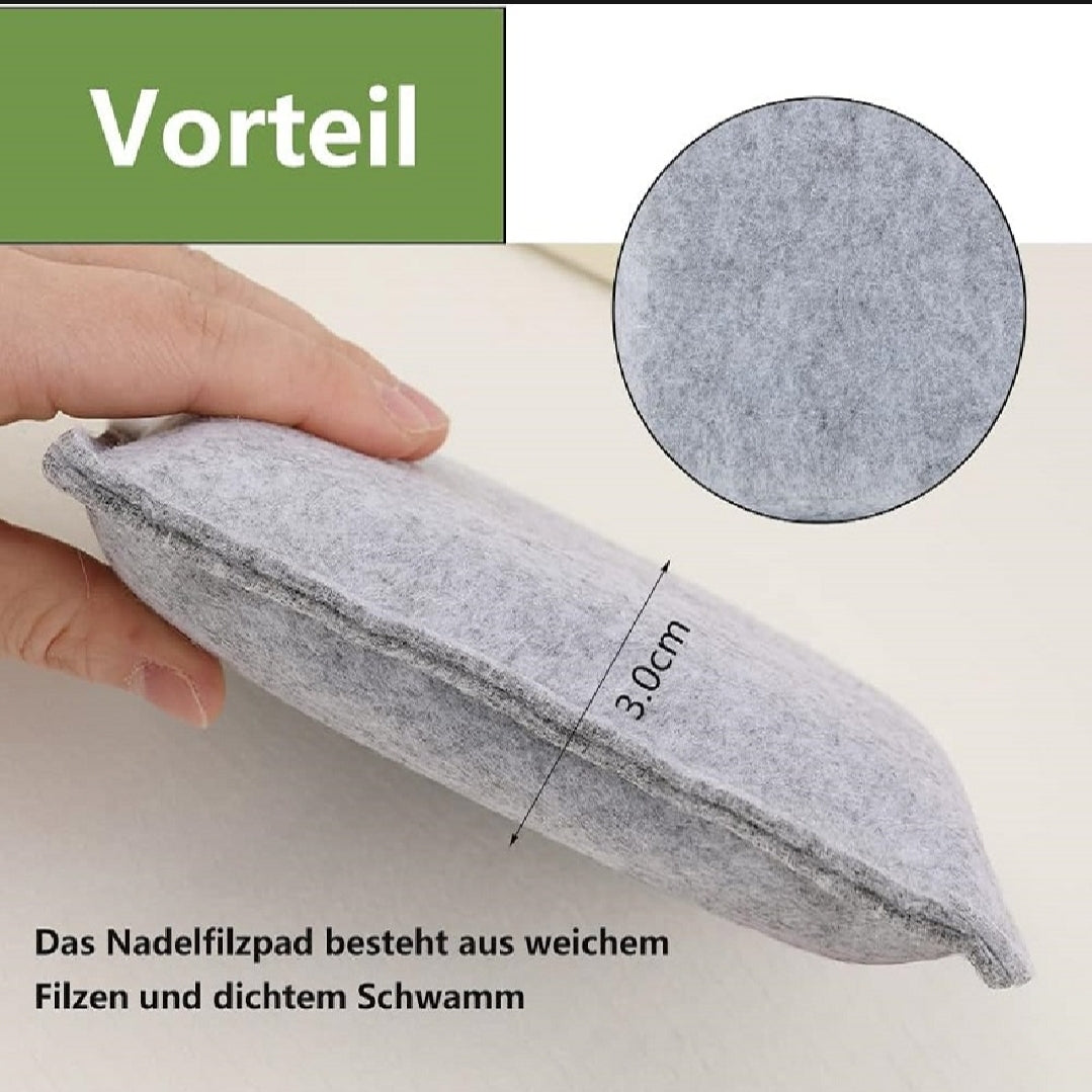 Dry Felting Pad with Wooden Handle and Needle – Al Saeed Wool House