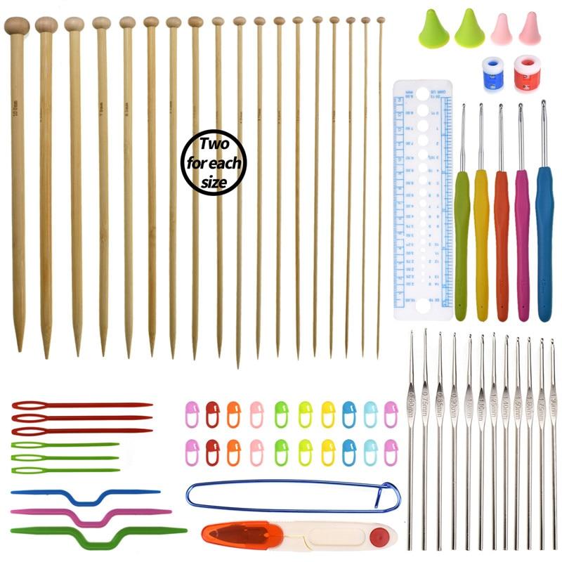 Bamboo Knitting Needle & Crochet Accessories Set – Al Saeed Wool House